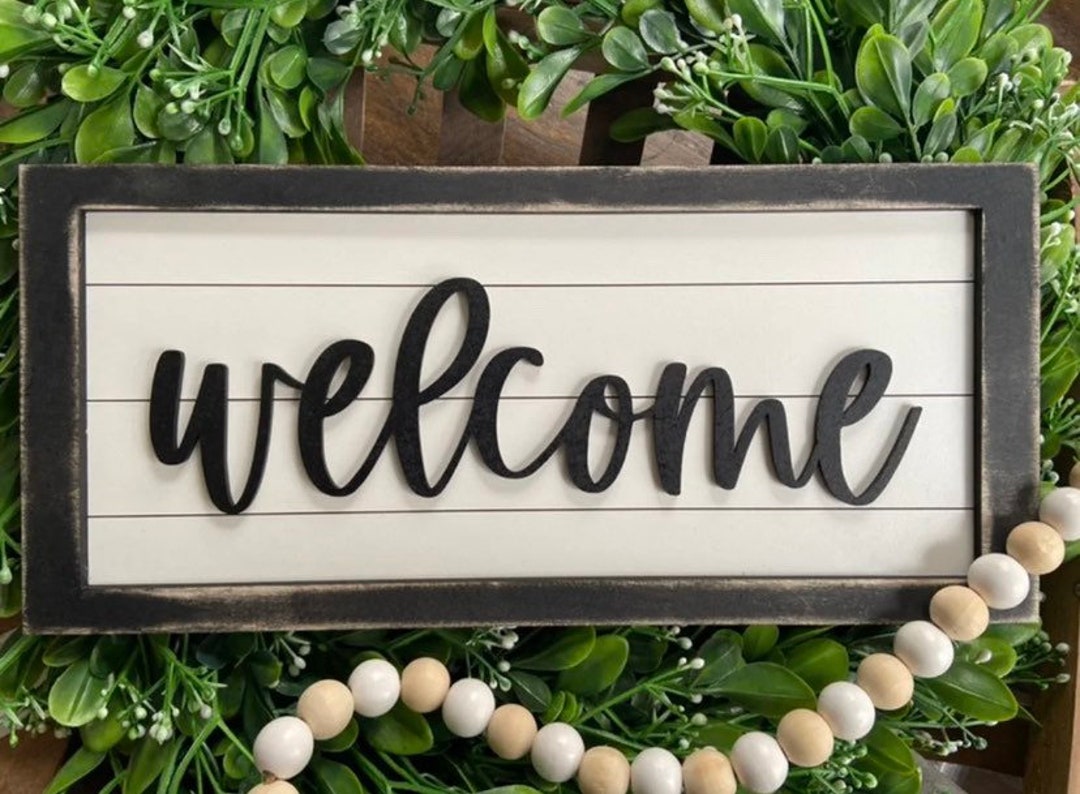 Shiplap Welcome Sign - Etsy