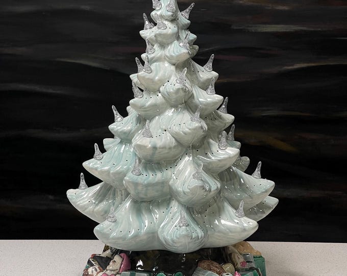 Ceramic Christmas Tree With Toy Base Atlantic 64 - Etsy