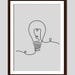 One Line Lightbulb Drawing - Contemporary Art - Etsy