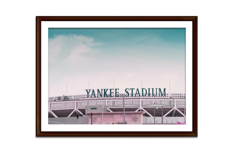 New York Yankee Stadium Art Print - Baseball Fan Decor - Etsy