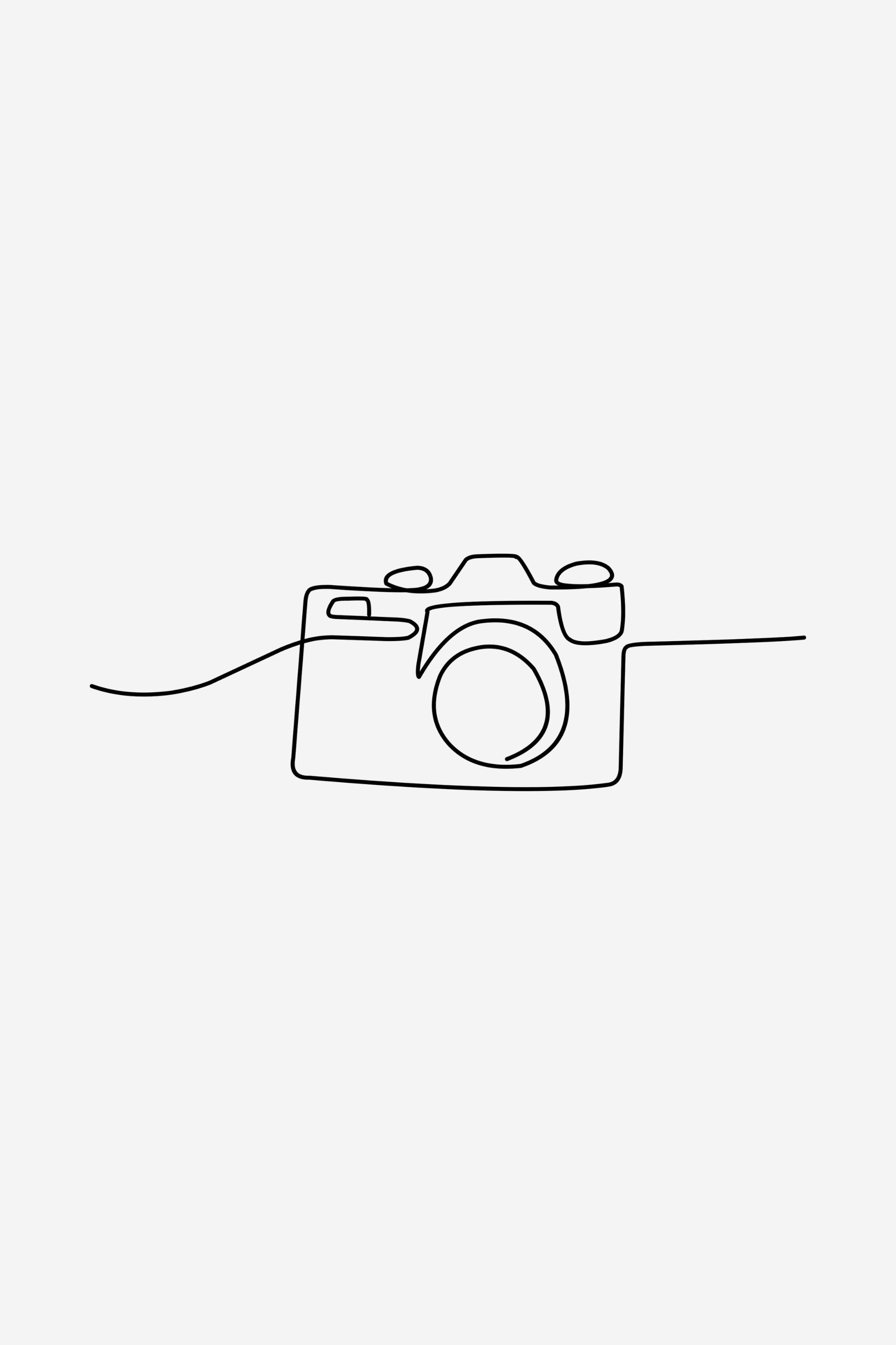 Minimalist Camera Line Art Print - Etsy
