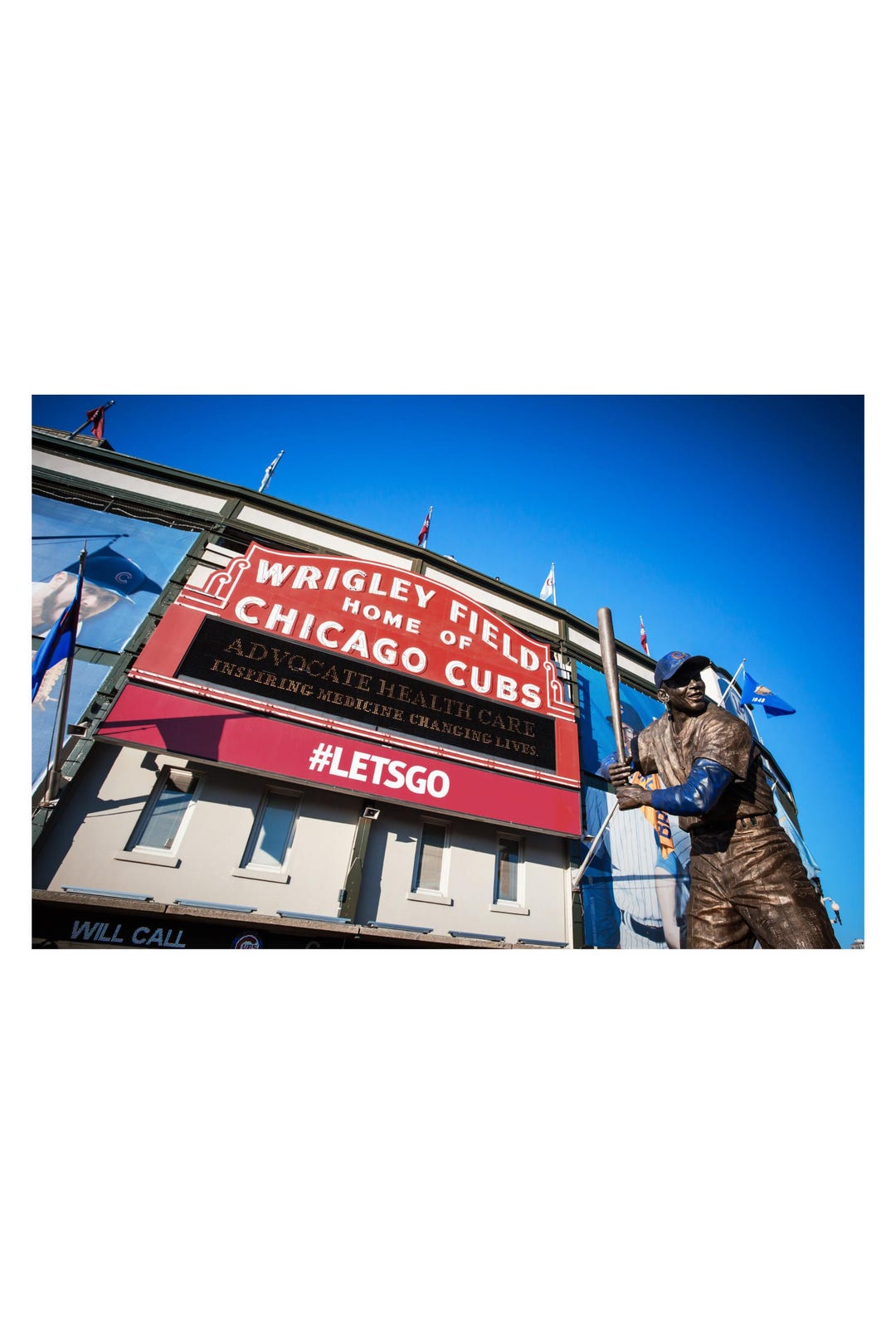 Chicago Cubs Wrigley Field Stadium Print - Etsy