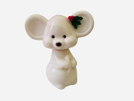 Darling Avon Christmas Mouse Figurine with Zany Colog… - Gem