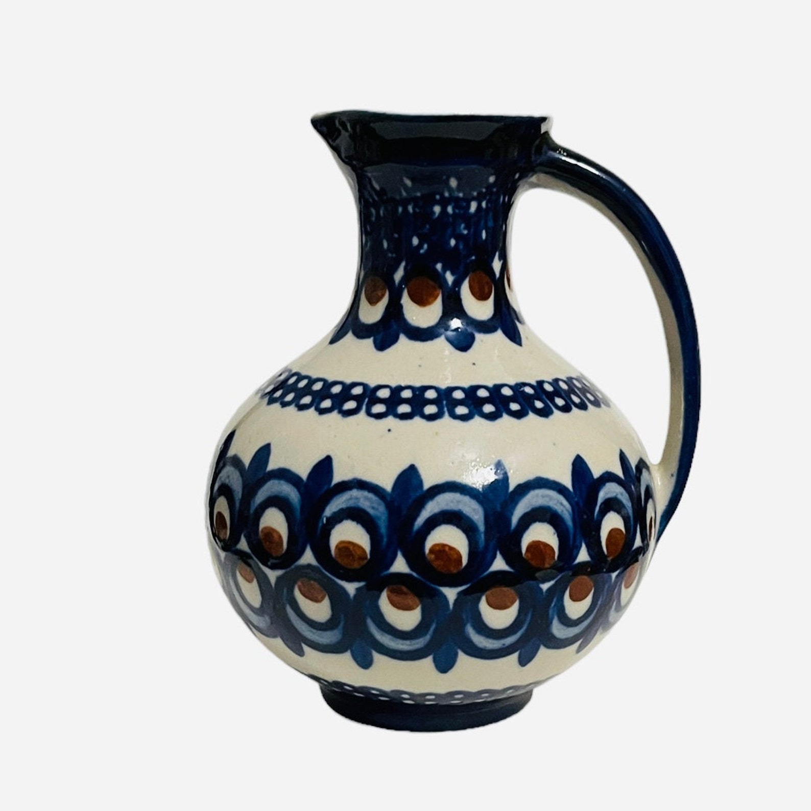 Small Pottery Pitcher With Handle-hand Made Pottery-hand - Etsy