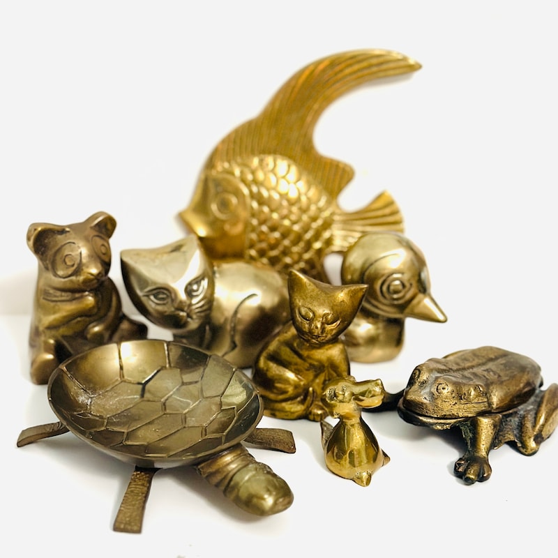 Brass Animal Figurines - Etsy