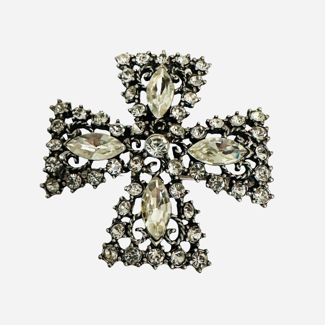 Premier Designs Maltese Cross Brooch - Vintage Cross Brooch Pin ...