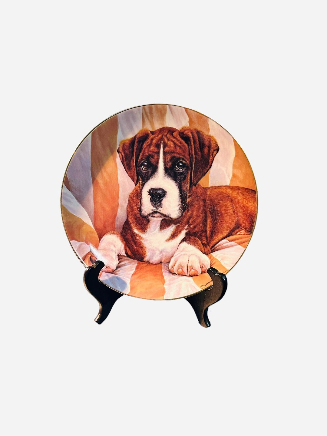Boxer Dog Collector's Plate- the Danbury Mint Dog Series - Boxer Lover ...