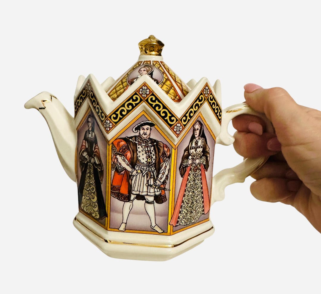 Vintage Sadler King Henry VIII His Six Wives Teapot - England Tudor ...
