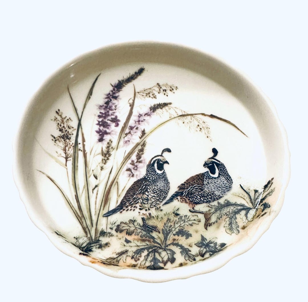 Vintage California Quail Dish by Toyo Japan - Designed by Magie - Made ...