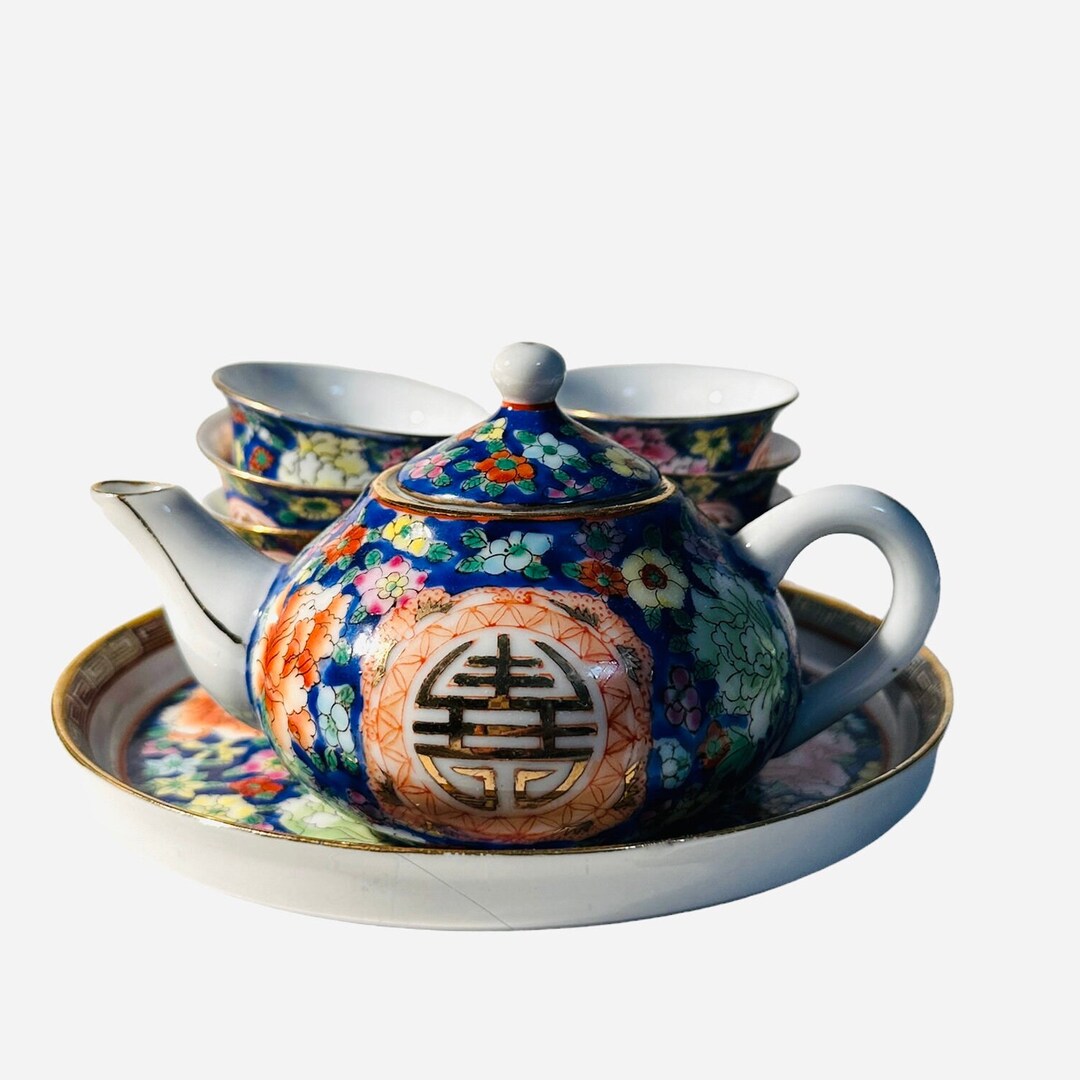 Vintage Miniature Tea Set-floral Tea Set for Six-sweet - Etsy