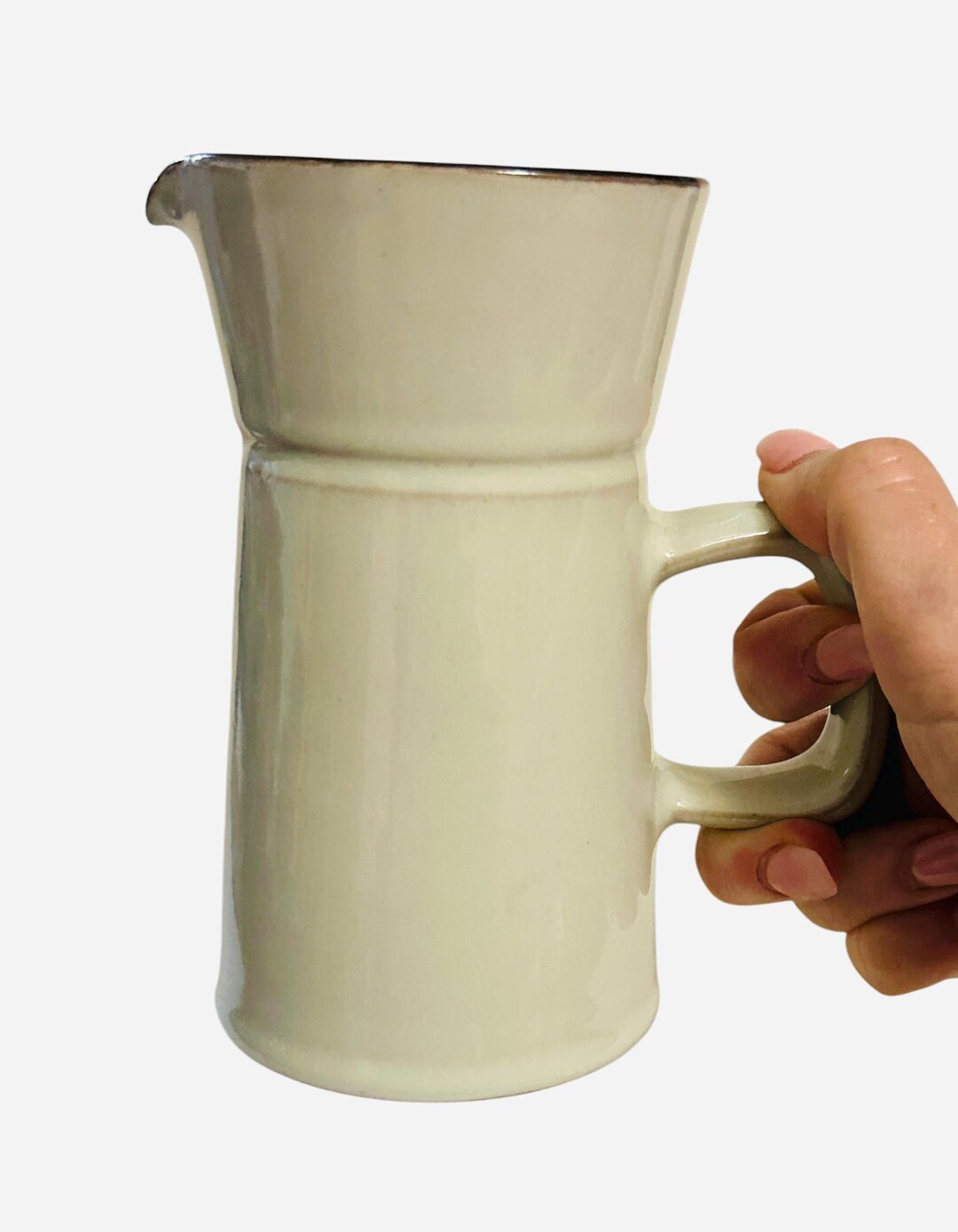 Vintage Denby Summit Creamer Pitcher - Brown and Beige Creamer - Made ...