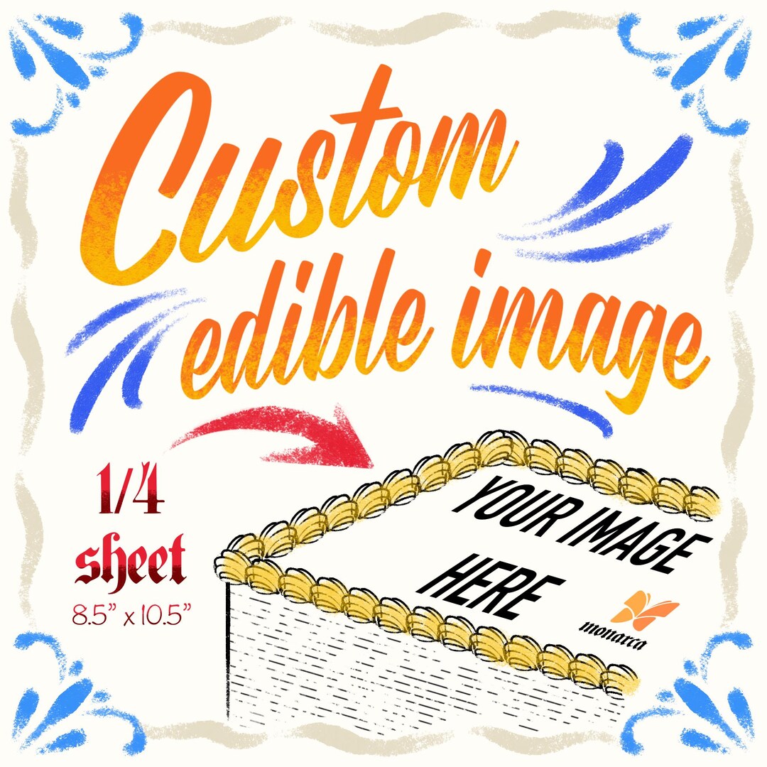 Custom Edible Image for Cake, 1/4 Sheet Icing Image, Personalized Cake ...
