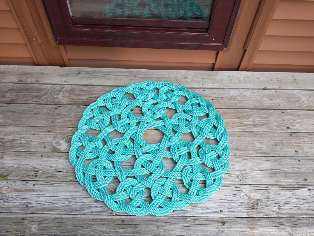 30 Maine Made Circular Nautical Rope Rug - Etsy