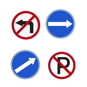 Traffic Signs SVG Bundle, Road Safety Graphics (50 Files) Instant ...
