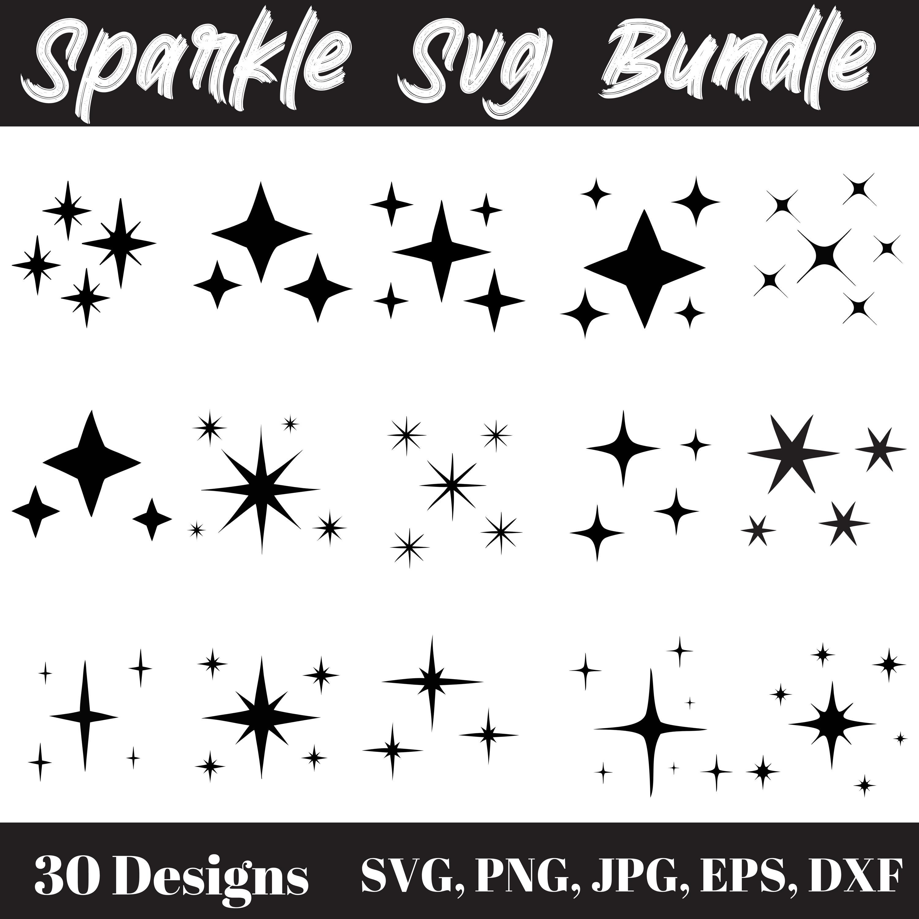 Sparkle Svg Bundle, 30 Designs, Sparkle Cut File, Sparkle Art, Stars ...