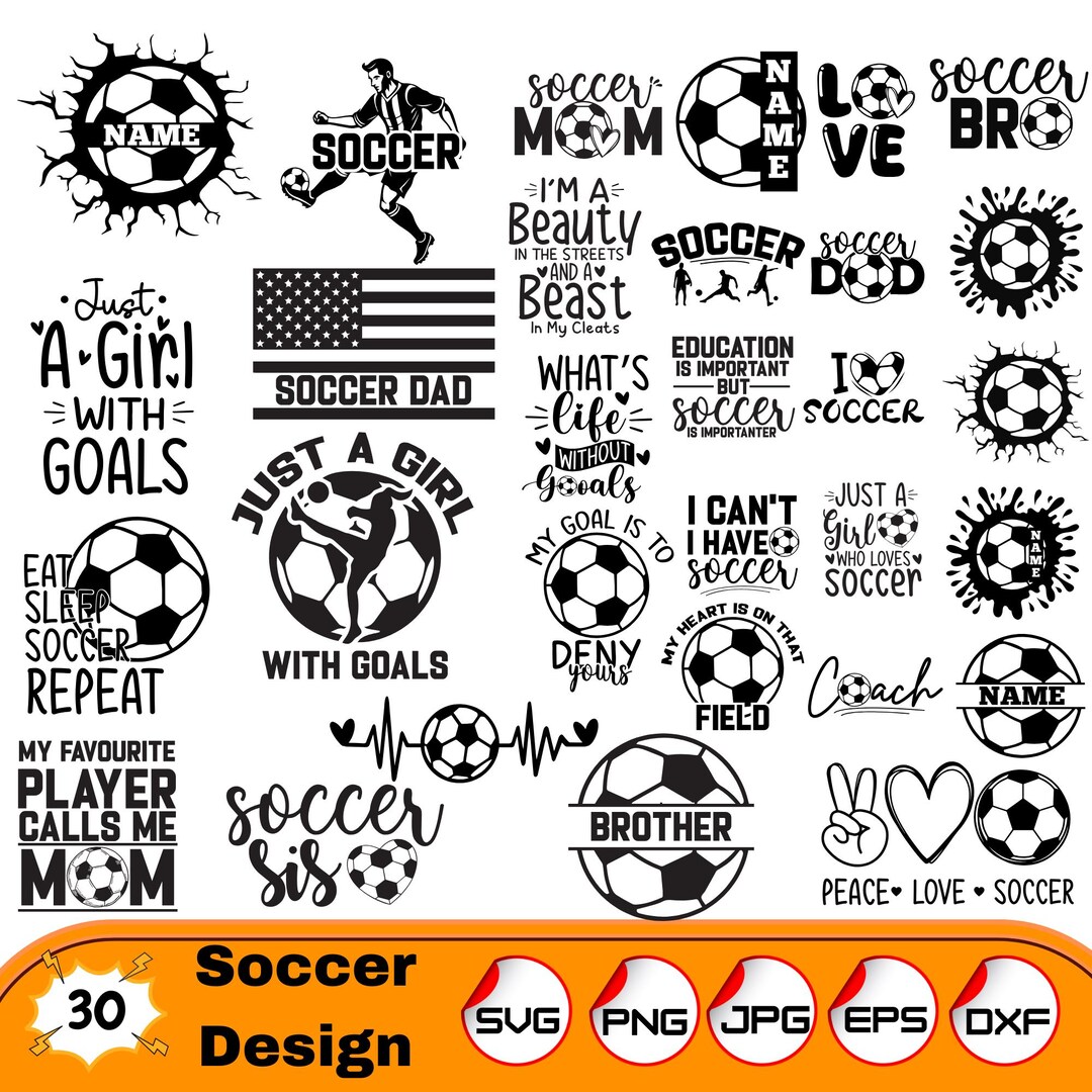 SOCCER Svg Bundle, SOCCER Svg Cut Files for Cricut, Soccer Mom Svg ...
