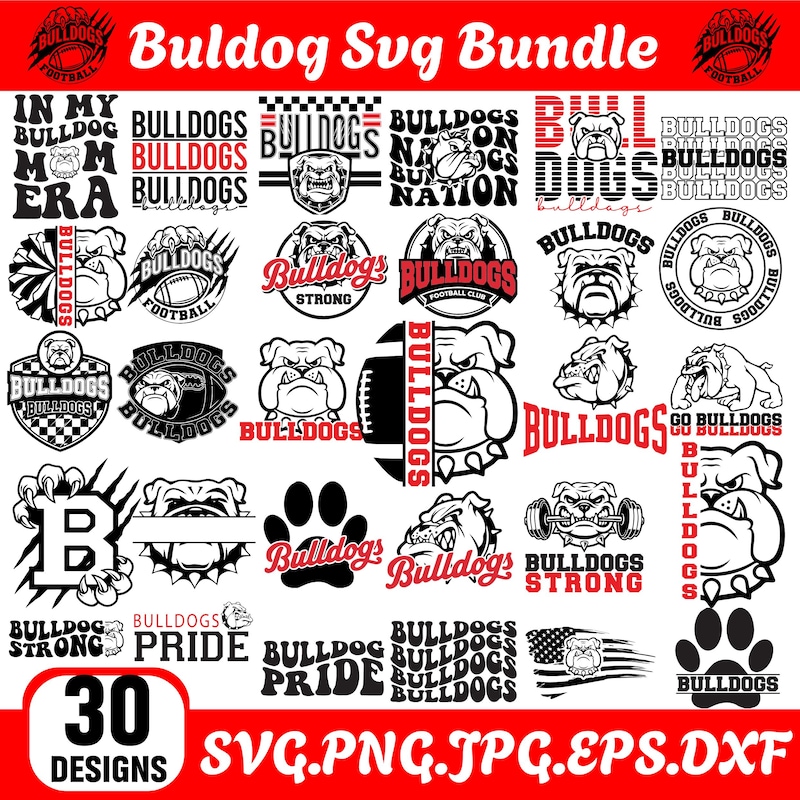 Bulldog Svg - Etsy