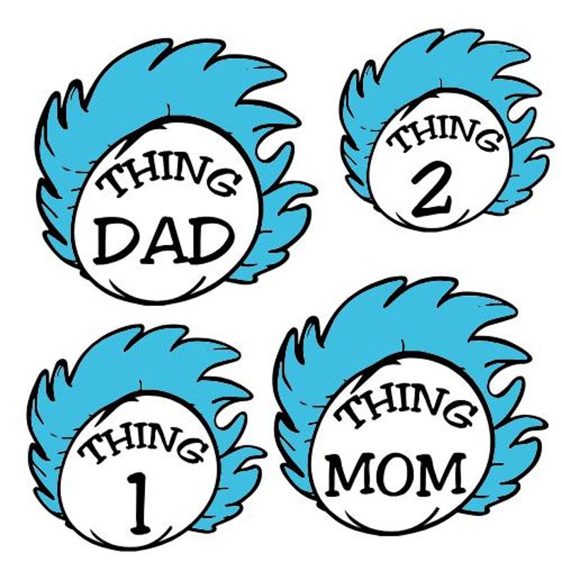 Thing 1 Thing 2 SVG Cut File,thing Svg File for Cricut,thing Mom Svg ...