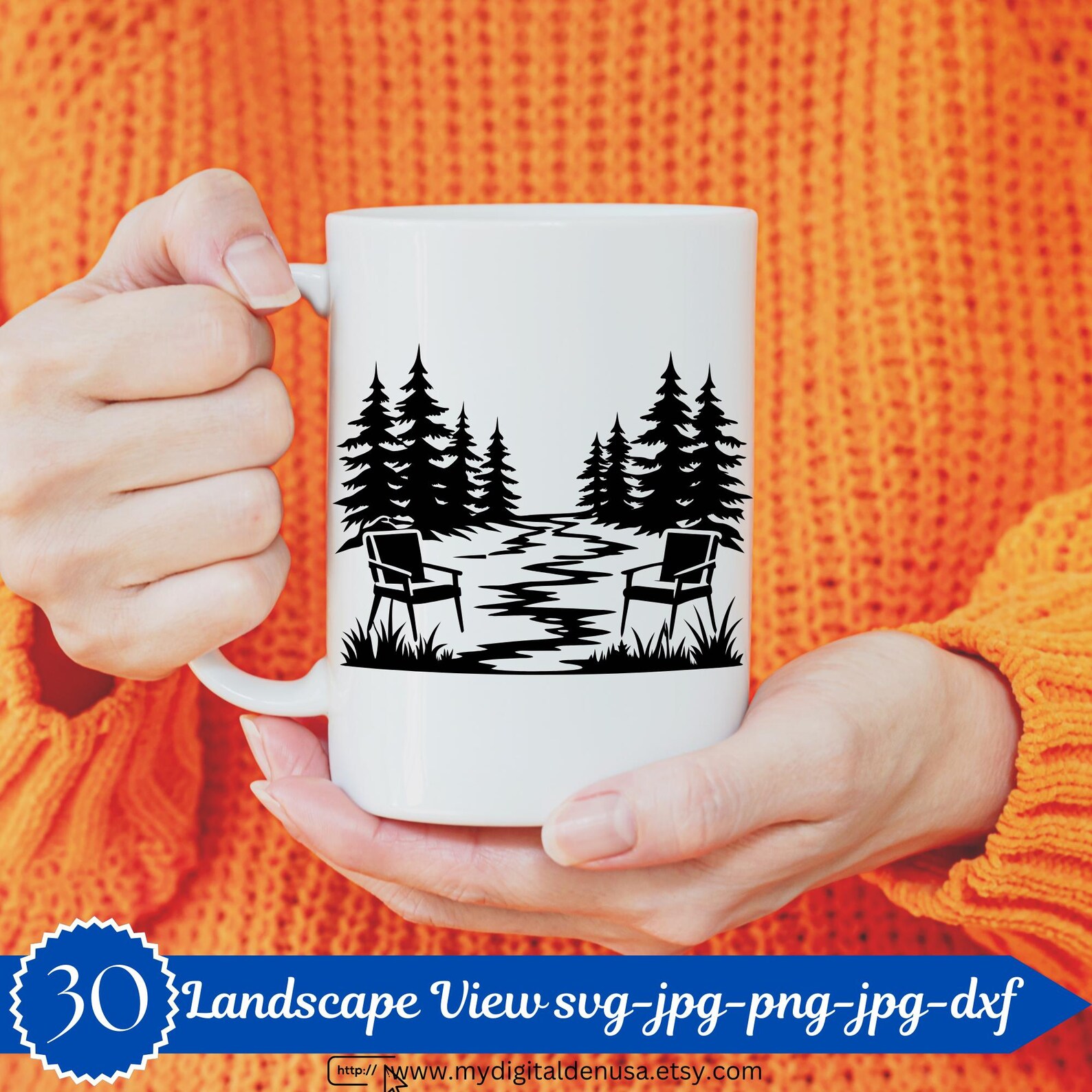Forest Landscape SVG Bundle, Forest Scene Svg, Mountain Svg, Forest ...