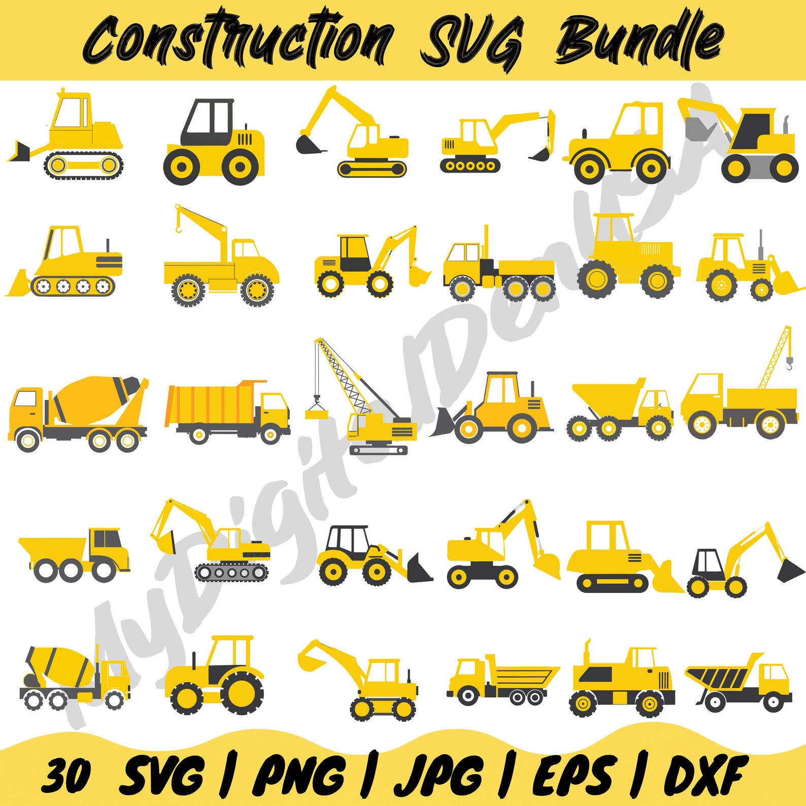 Construction Svg Bundle, Construction Trucks Svg Png Bundle, Layered ...