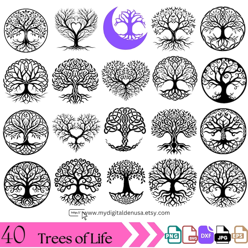 Tree of Life Svg Bundle, Tree Svg, Family Tree Svg, Branch Svg, Tree ...