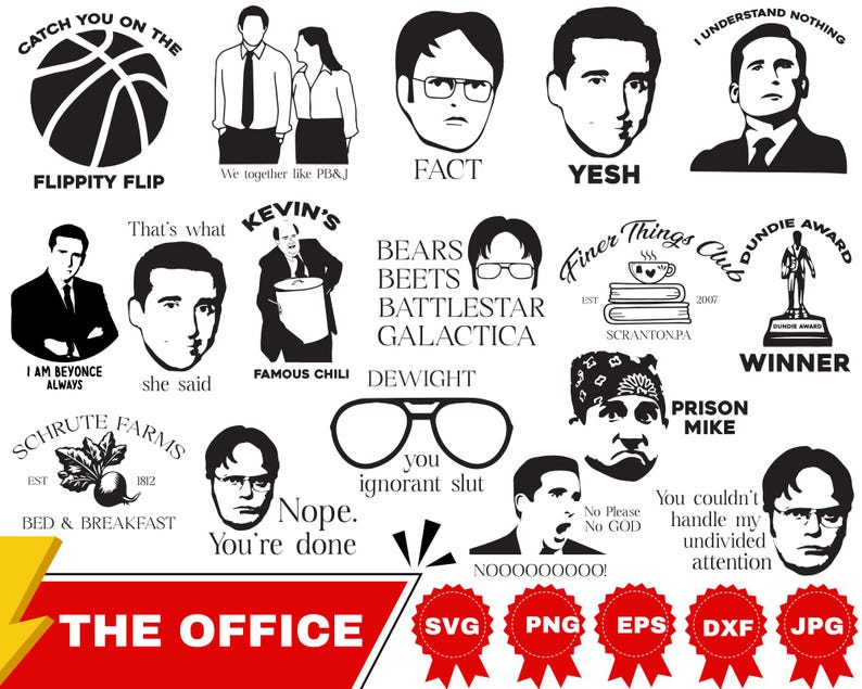 The Office SVG, the Office Svg Files for Cricut, the Office Tv Show ...