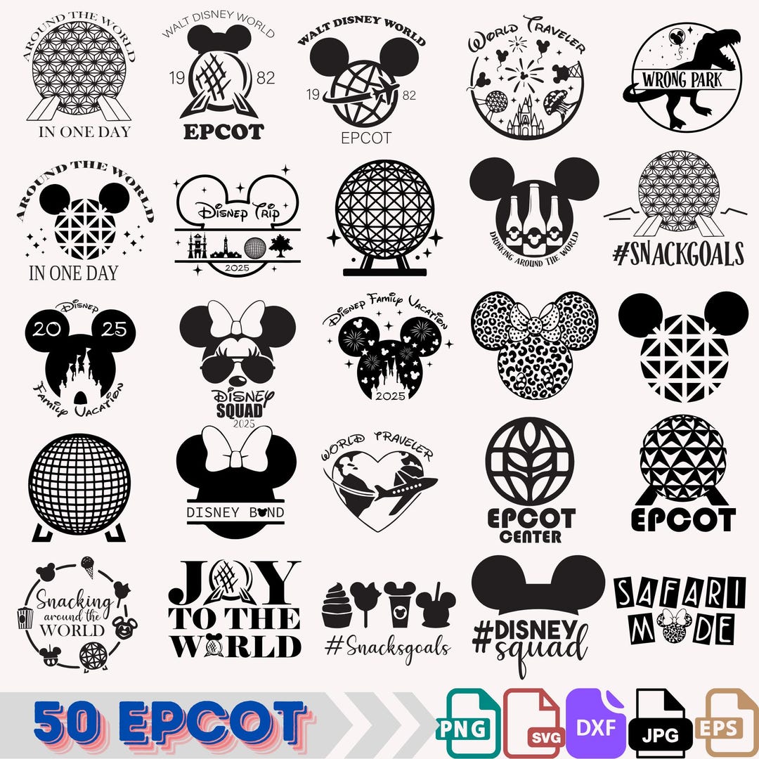 Epcot Svg Bundle, World Traveler Svg, Family Vacation Svg, Snacking ...
