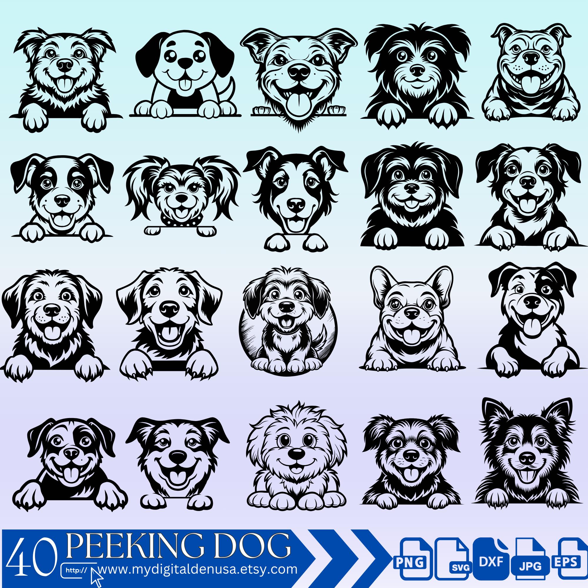 Dog Heads SVG Bundle File, All Breeds Collection, Dog Clipart for ...