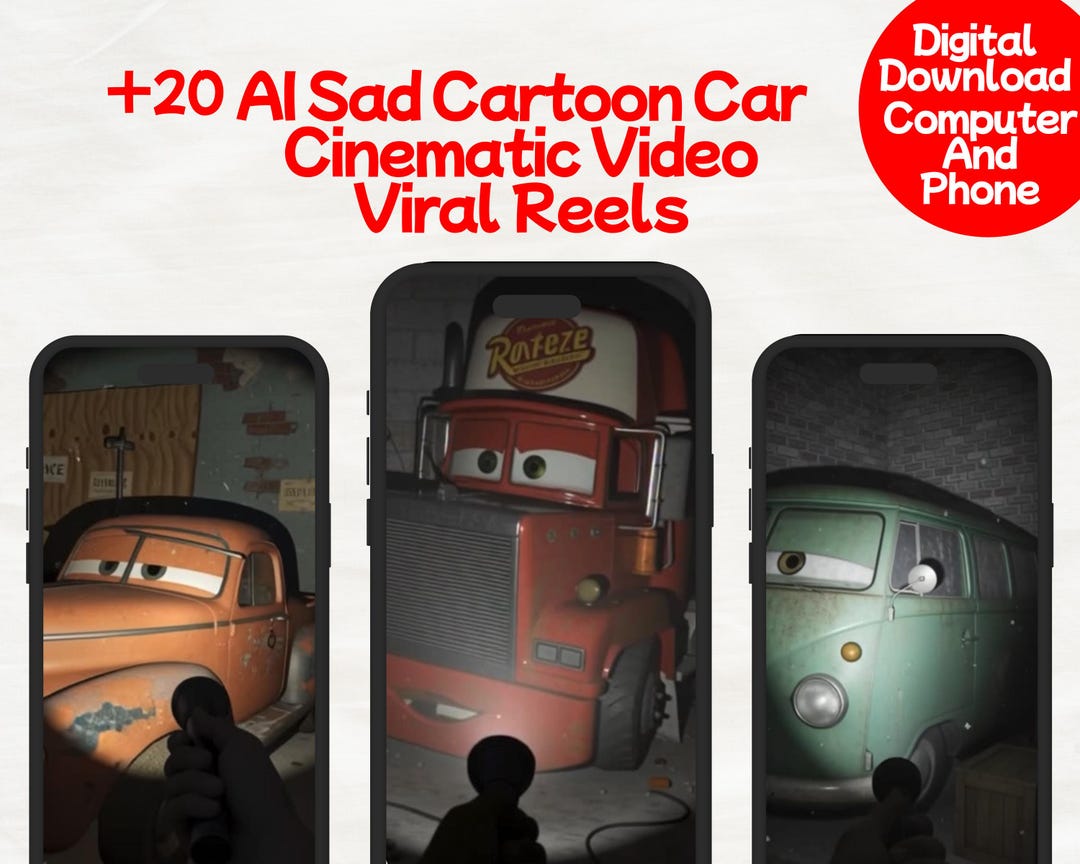 Kids Cartoon Car Video Clips for Social Media – Vertical B-roll Videos ...