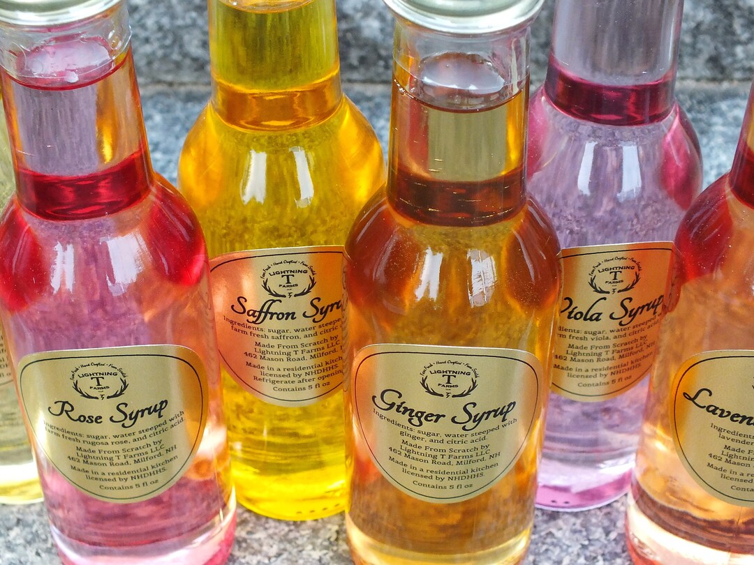 Herbal & Floral Simple Syrups - Farm Fresh Gourmet - Etsy