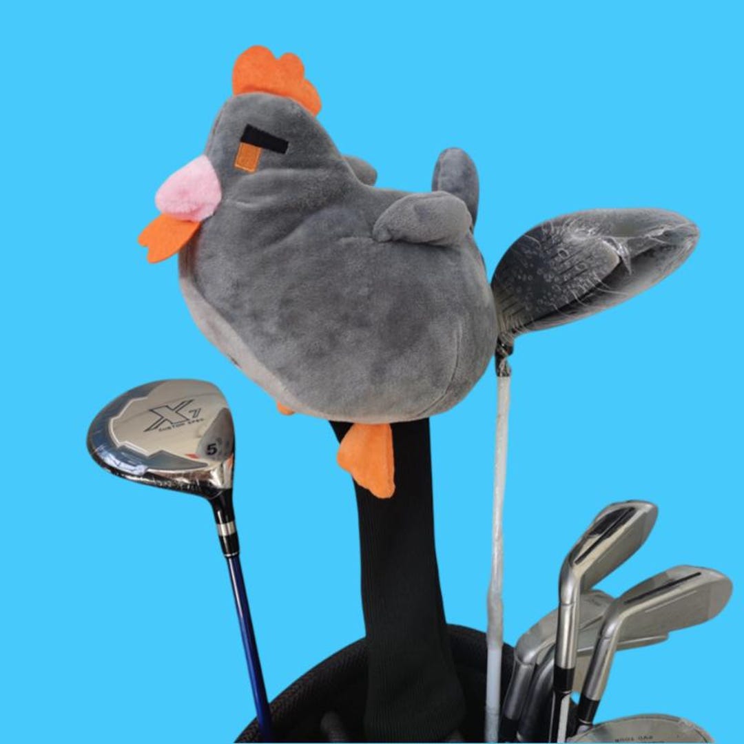 Gray Chicken Driver Golf Headcover Plush Animal Golf Accessory - Etsy