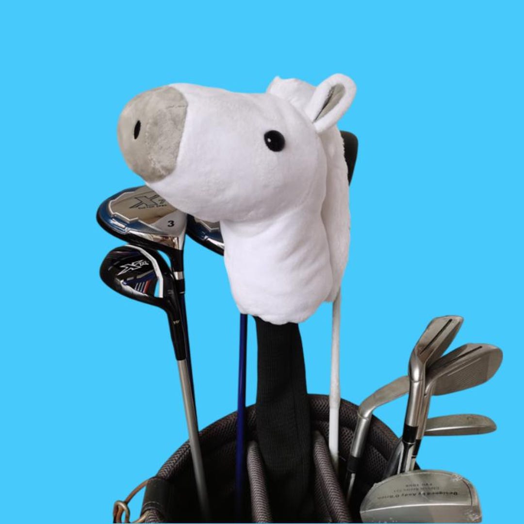 White Horse Golf Headcover Plush Animal Golf Accessory - Etsy