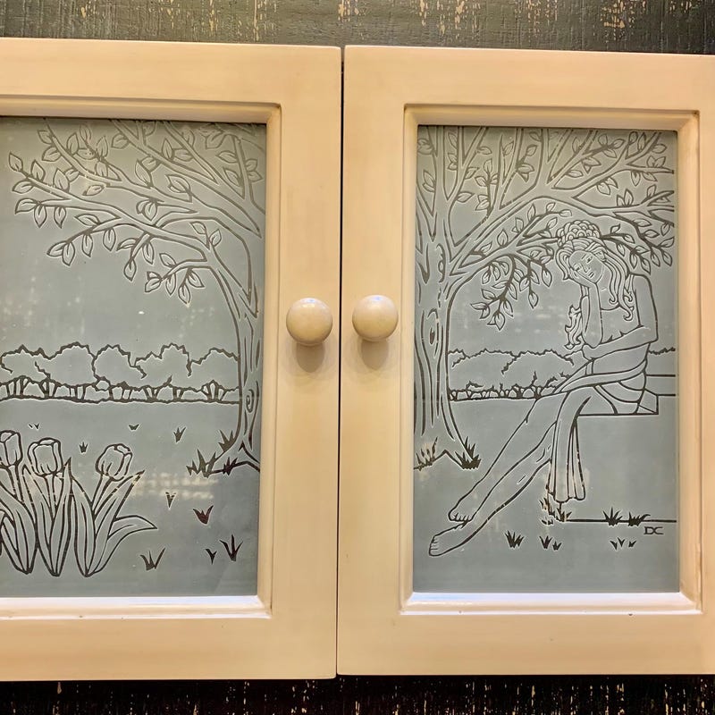 Etched Glass Wall Vintage - Etsy