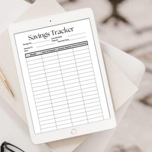 Minimal and Clean Savings Tracker Sheet, Printable PDF, Budget Planning ...