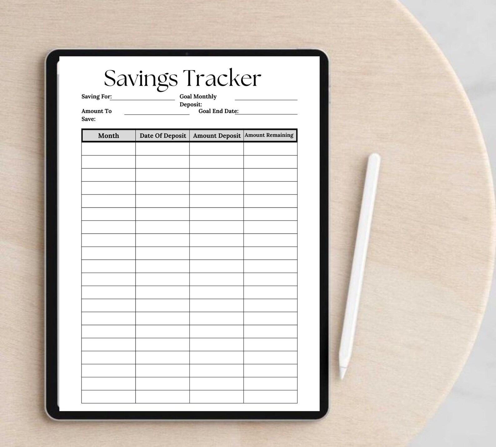 Minimal and Clean Savings Tracker Sheet, Printable PDF, Budget Planning ...