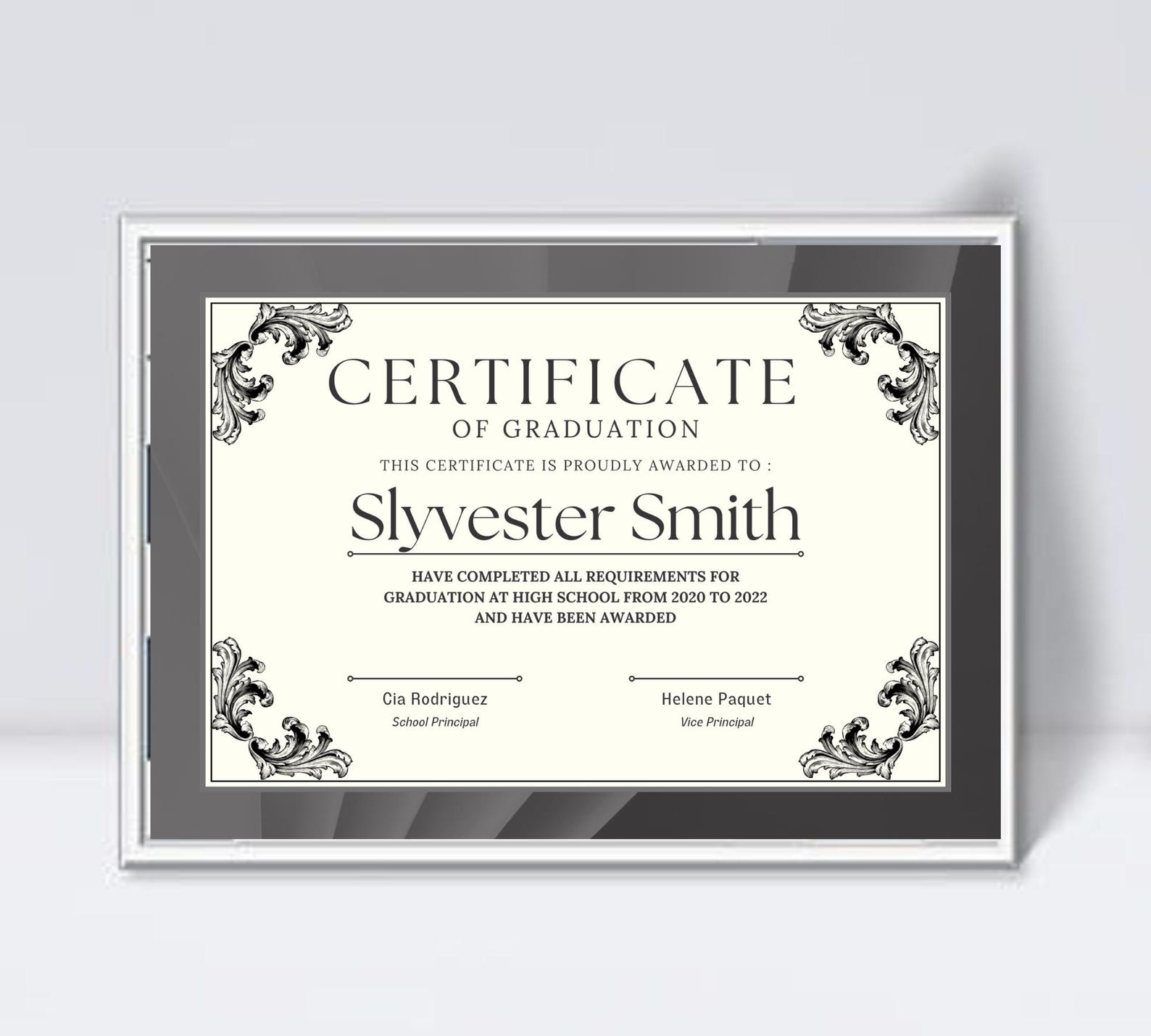 Editable Certificate of Graduation, Minimalistic PDF Graduation Award ...