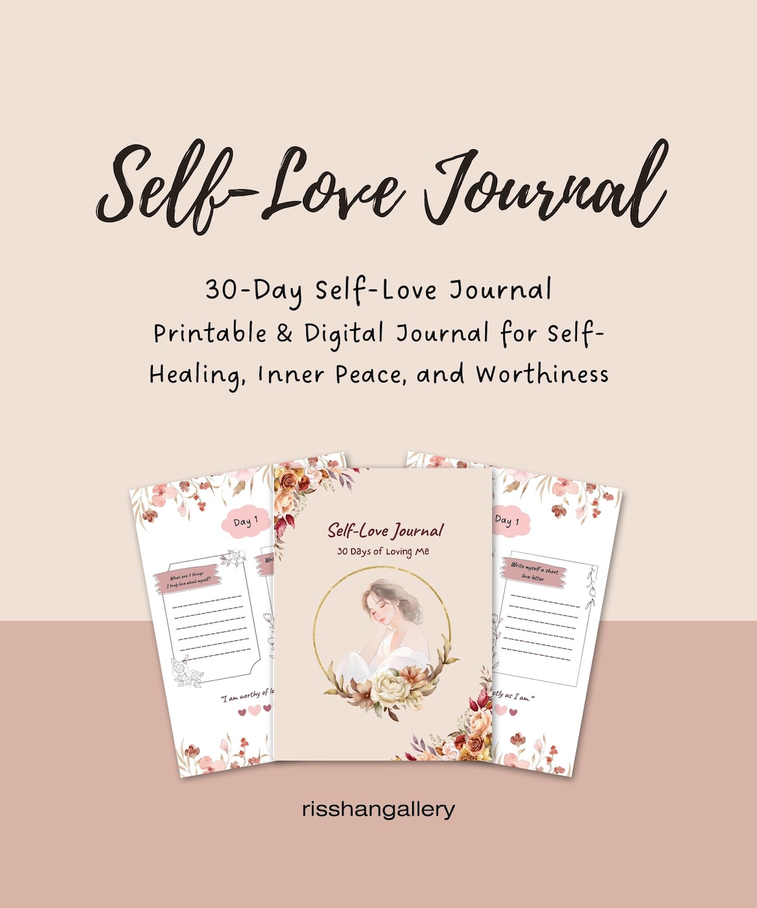 30-day Self-love Journal | Printable & Digital Journal for Self-healing ...