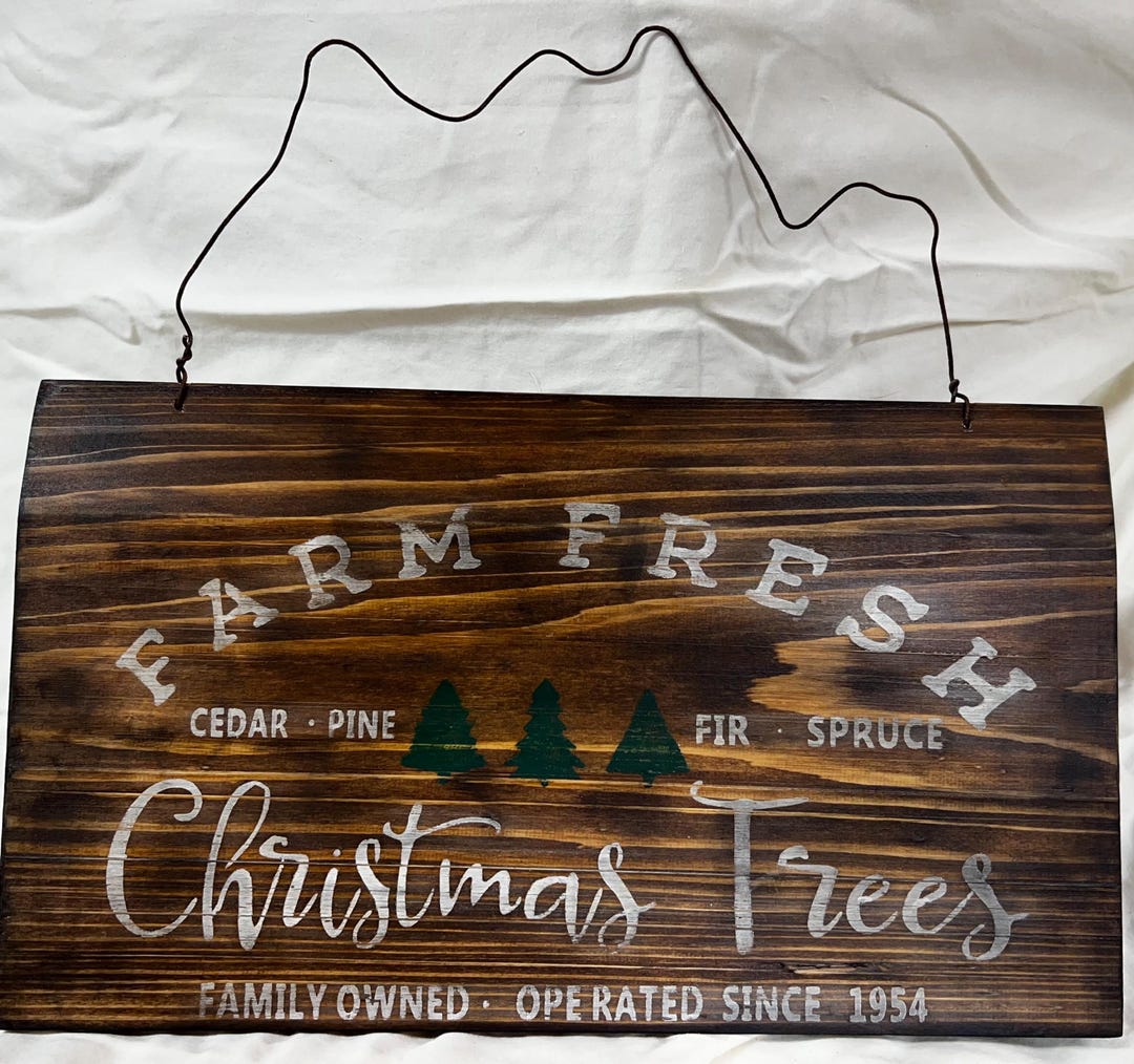 Farm Fresh Christmas Tree Sign - Etsy