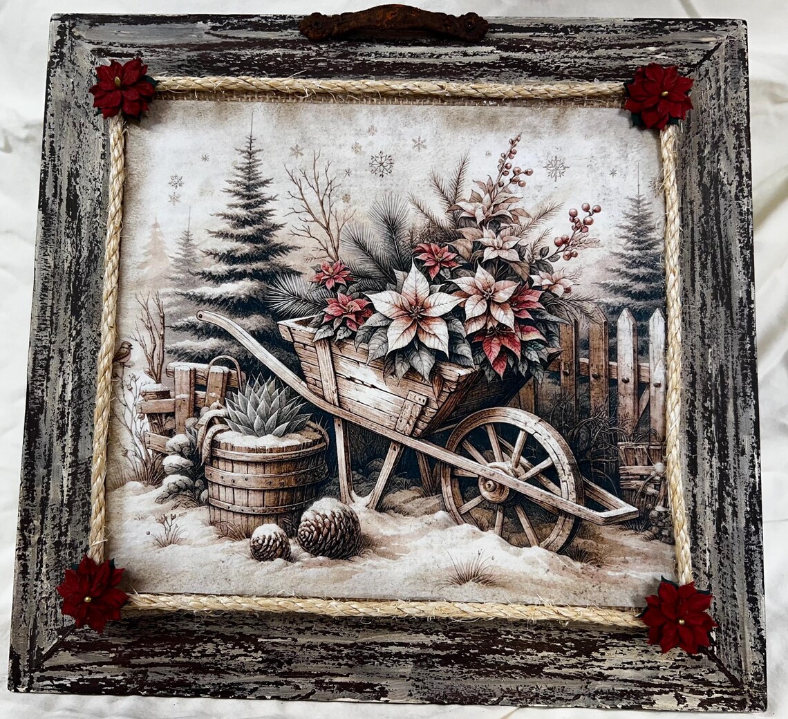 Rustic Christmas Wall Hanging - Etsy