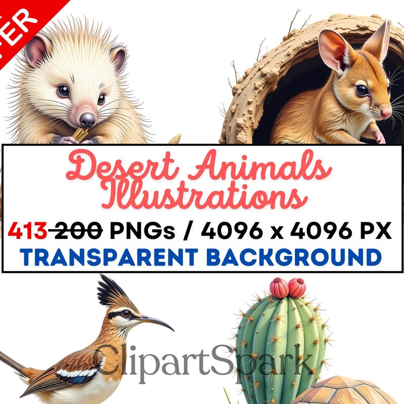 Desert Animals Clip Art - Etsy