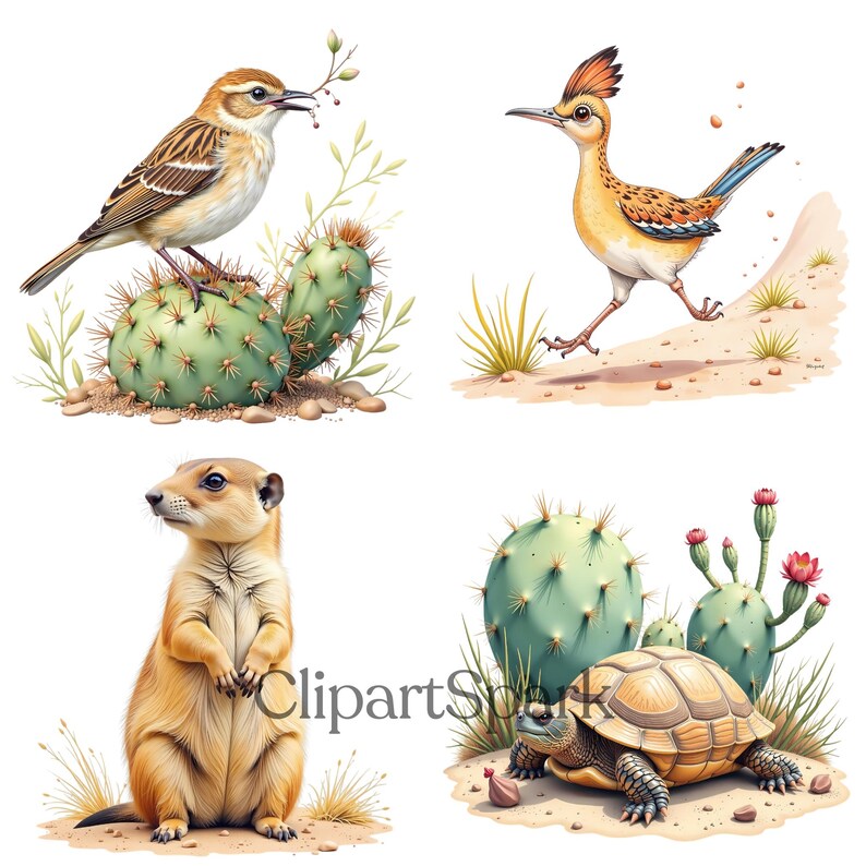 Desert Animals Illustrations Bundle 413 Pngs 4096x4096 Px Wildlife and ...