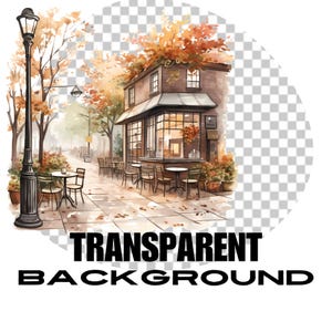 Quaint Coffee Shop Clipart 15 Pngs Transparent Background Charming ...