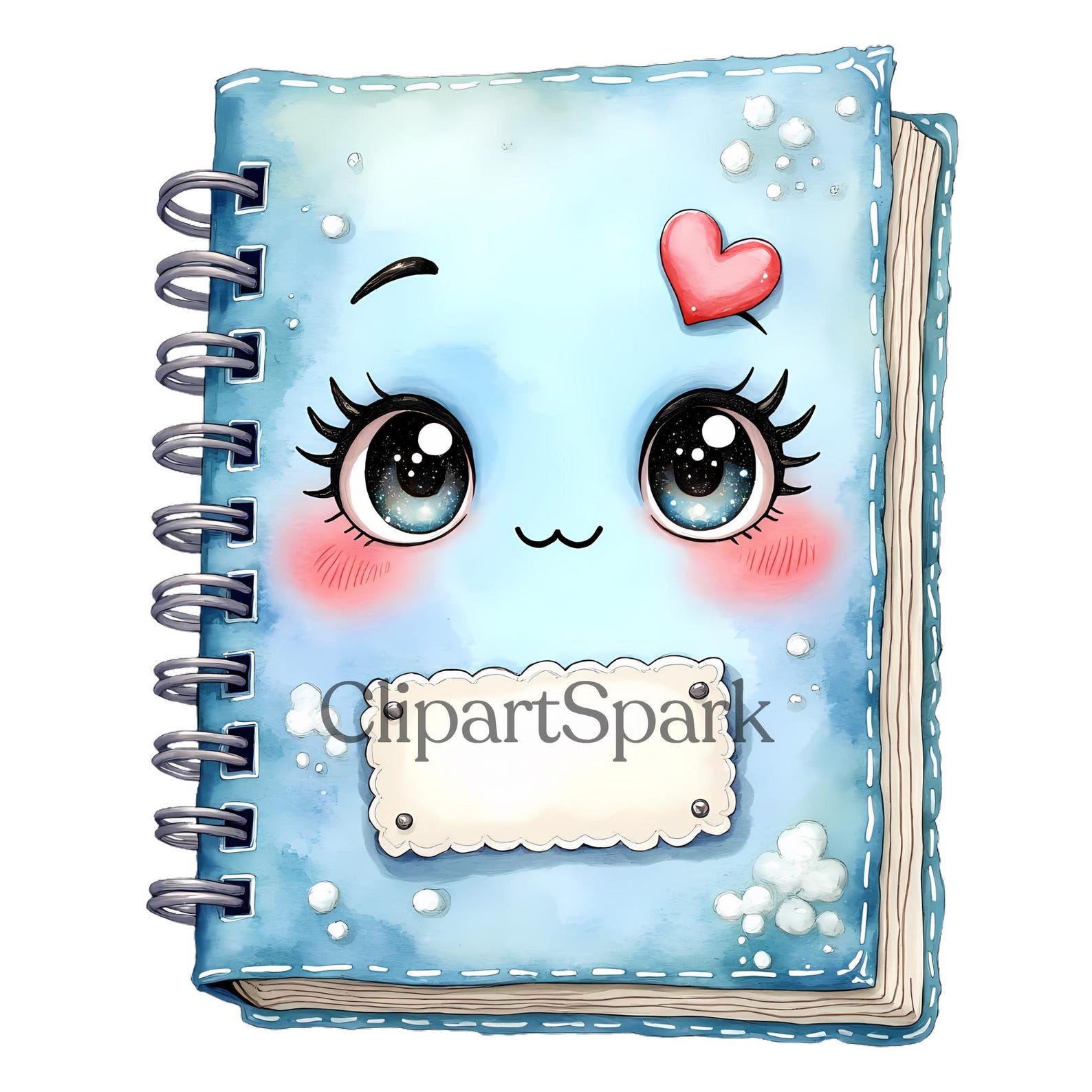 Kawaii School Supplies Clipart Bundle, 40 Pngs, Cute Stationery ...