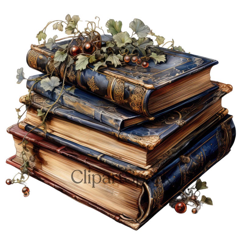 Antique Books Clipart Collection 15 High-resolution Pngs Vintage Book ...