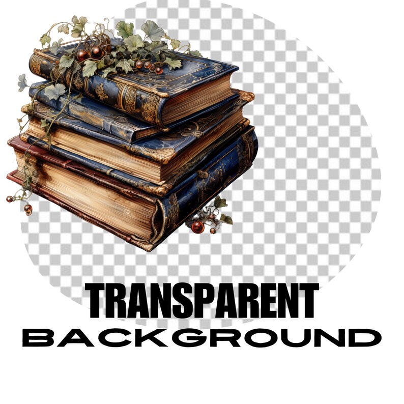 Antique Books Clipart Collection 15 High-resolution Pngs Vintage Book ...
