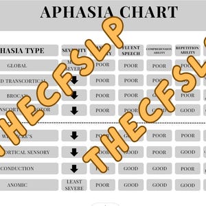 Blank Aphasia Study Chart - Etsy