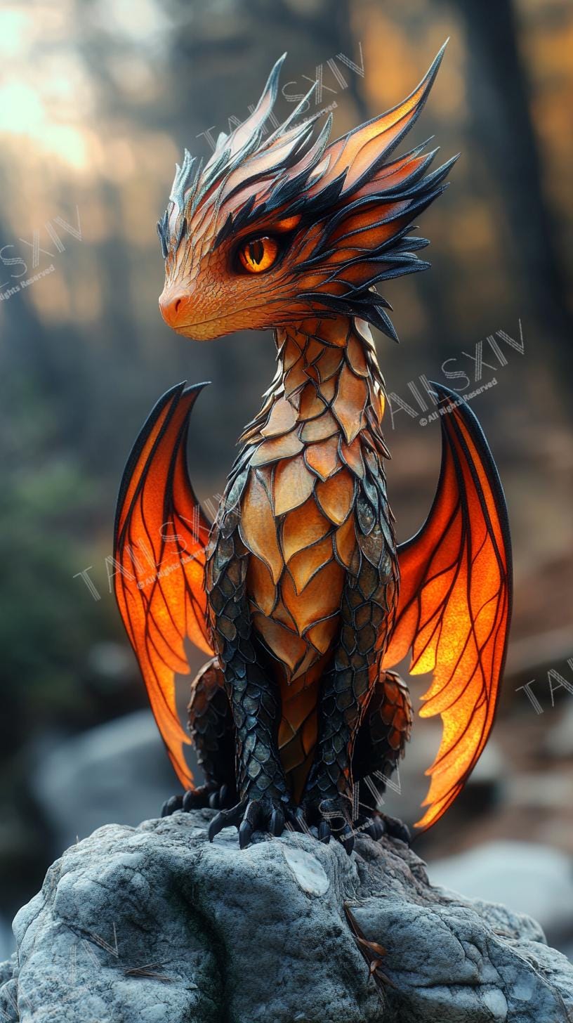 July Baby Dragon Live Wallpaper - Etsy