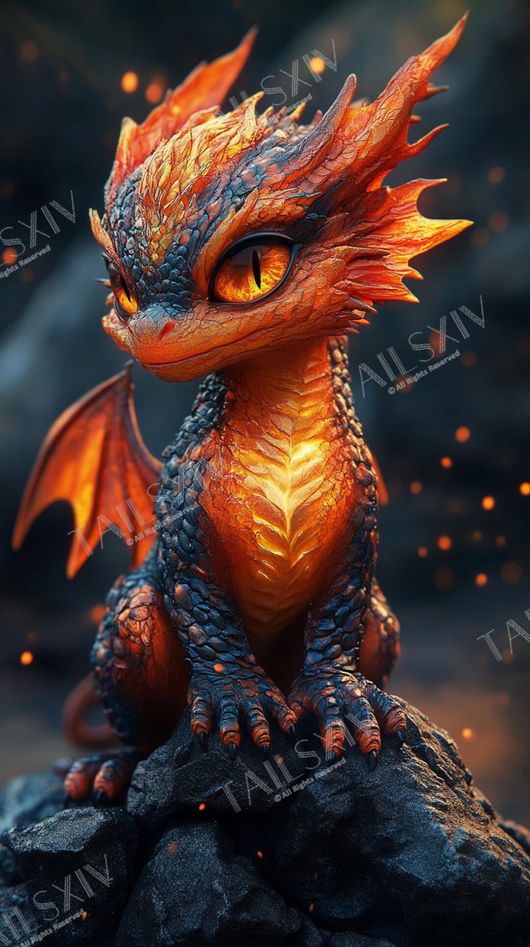 April Baby Dragon Live Wallpaper - Etsy