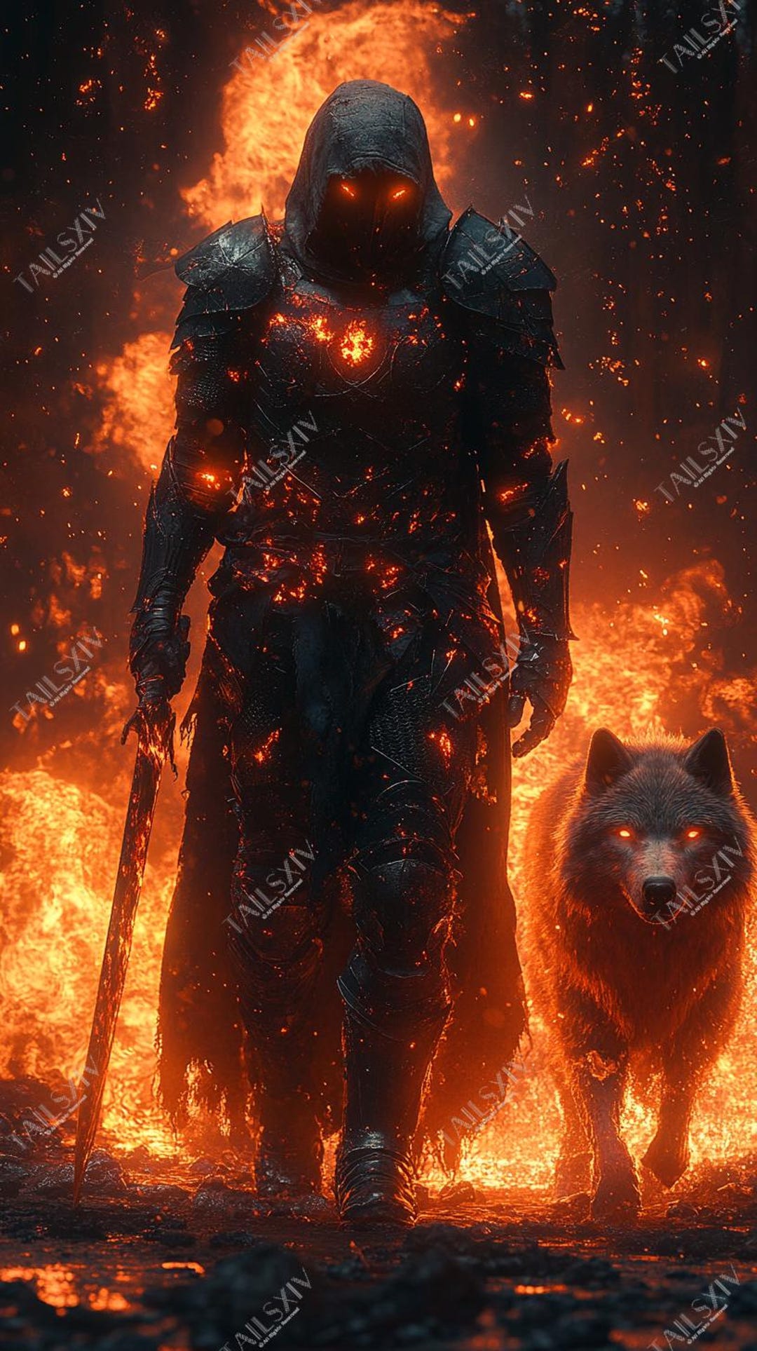 Fire Wolf Champion Live Wallpaper - Etsy
