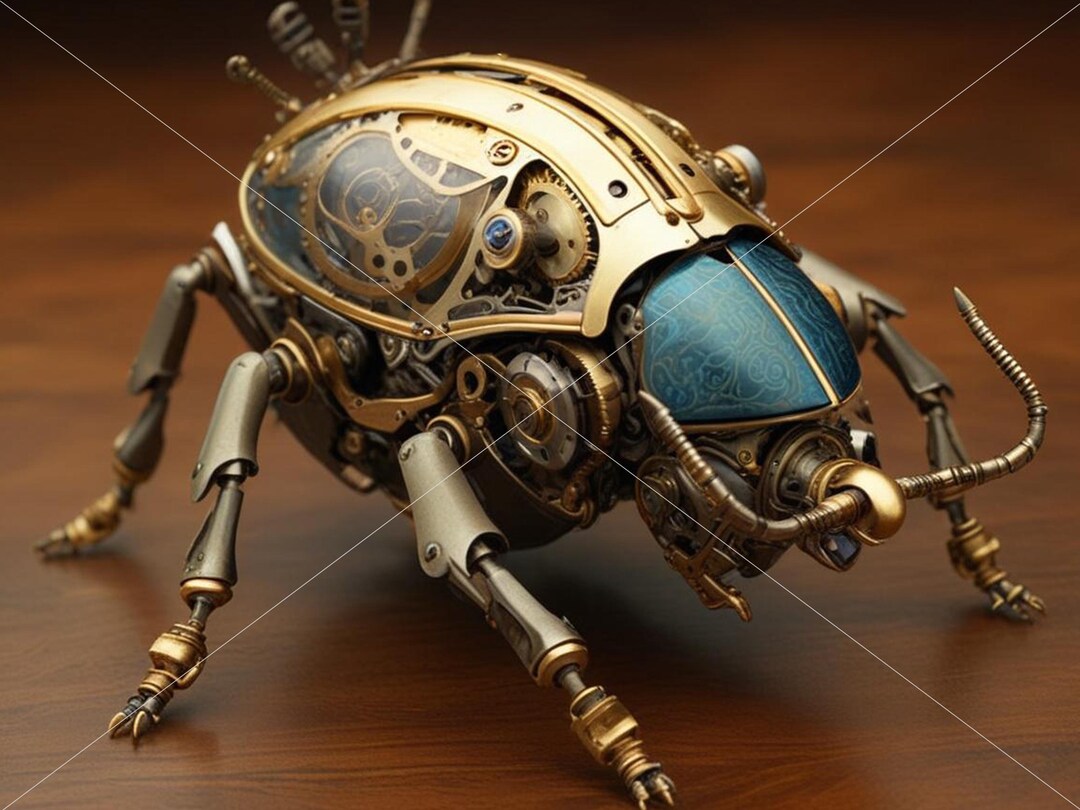 Steampunk Beetle Wall Art Comes in Canvas Print, Acrylic Print and ...
